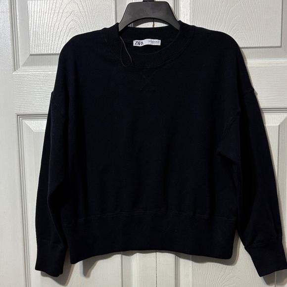 Zara | Jackets & Coats | Zara Midnight Black Pullover | Poshmark